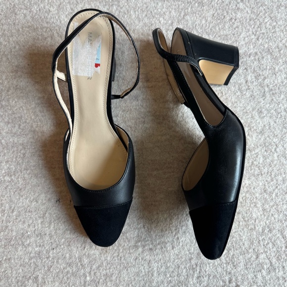Vintage | Shoes | Vintage Black Slingback Heels | Poshmark